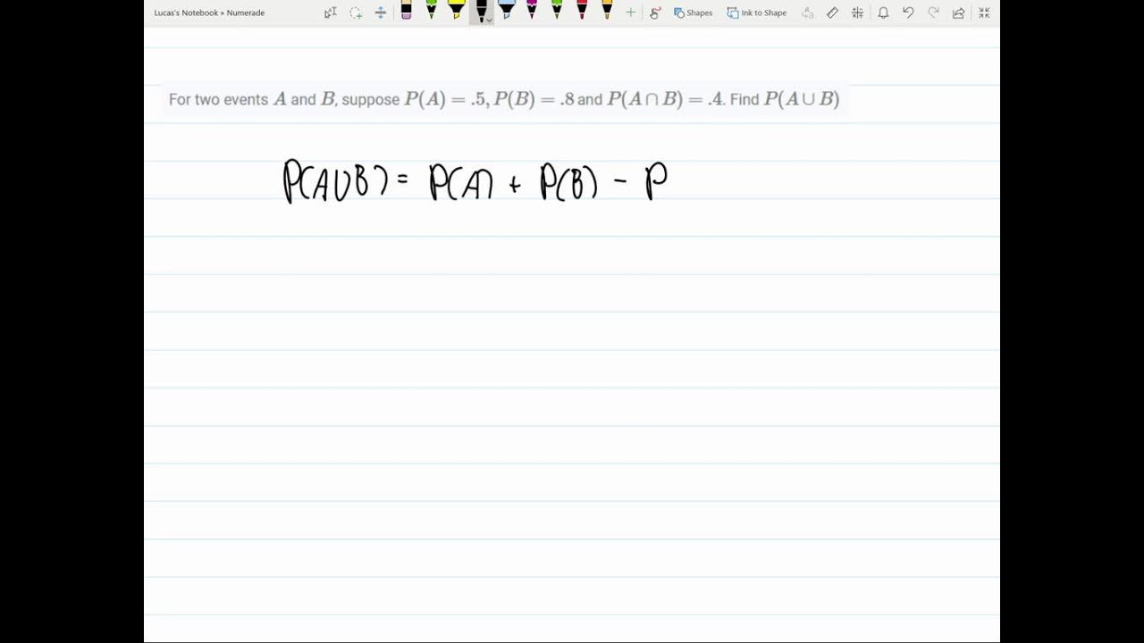 If A and B are two events such that P(A) = 3/8, P(B) = 5/8, and P(A or ...