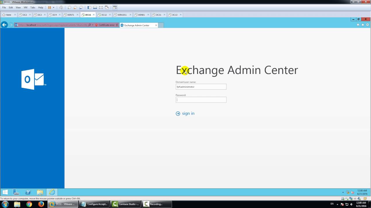 Configure Accepted Domain in Exchange 2016 - YouTube