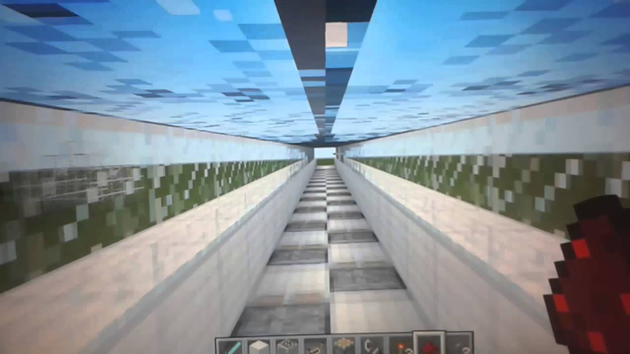 Minecraft horizontal piston elevator - YouTube