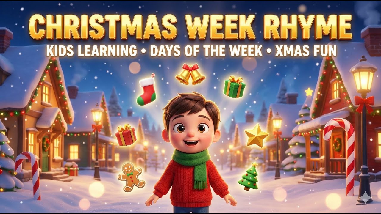 Christmas Week Rhyme for Kids | Learn Days of the Week | Snow & Fun ...