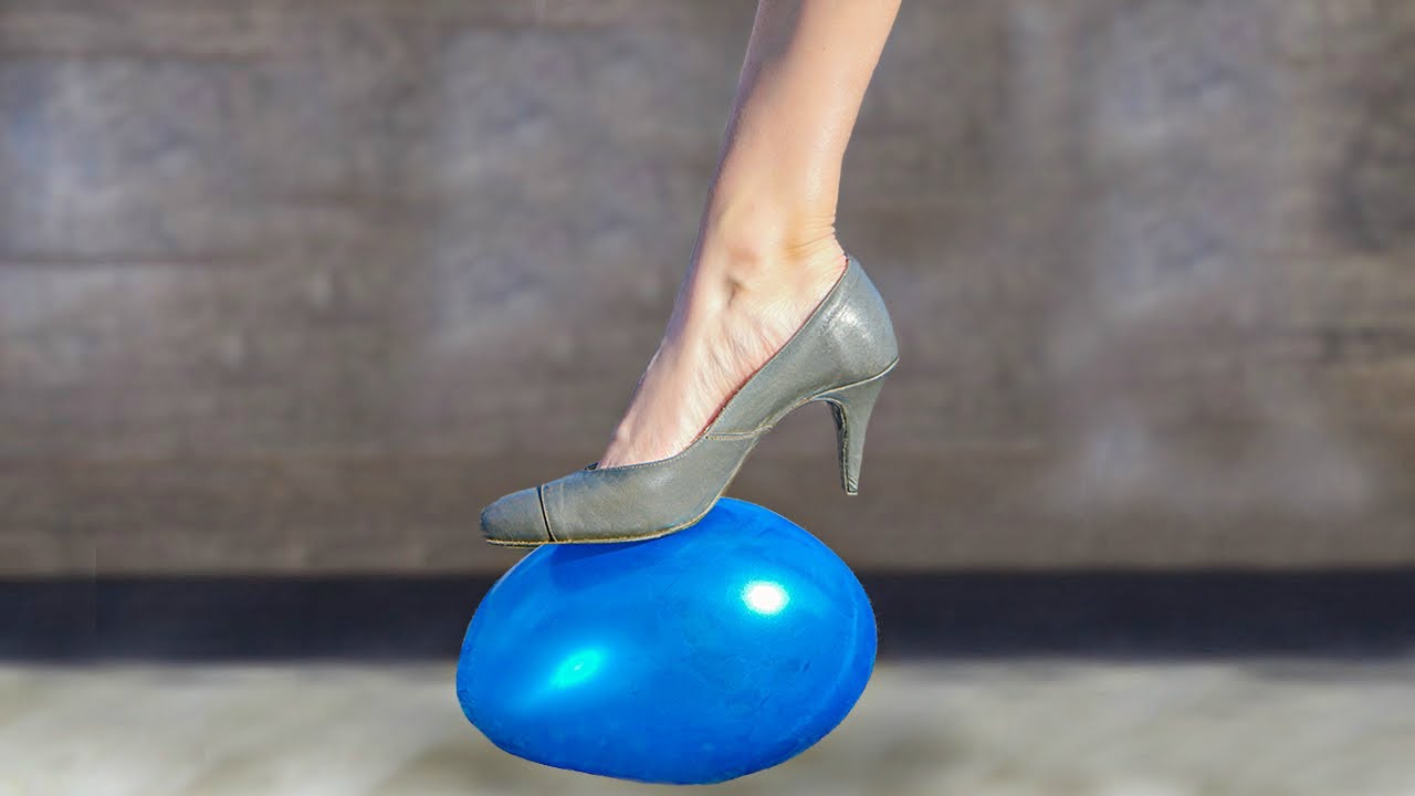 Experiment: Heels vs Water Balloon - YouTube