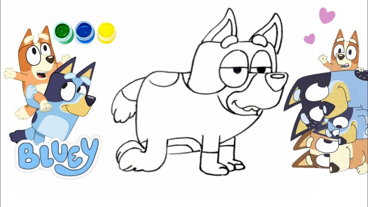 Bluey Dad Crawling 😂 – Draw Dad Being Silly Cartoon - YouTube