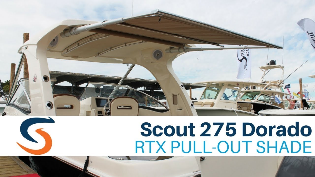 SureShade RTX Pull-Out Shade Demo on Scout 275 Dorado - YouTube