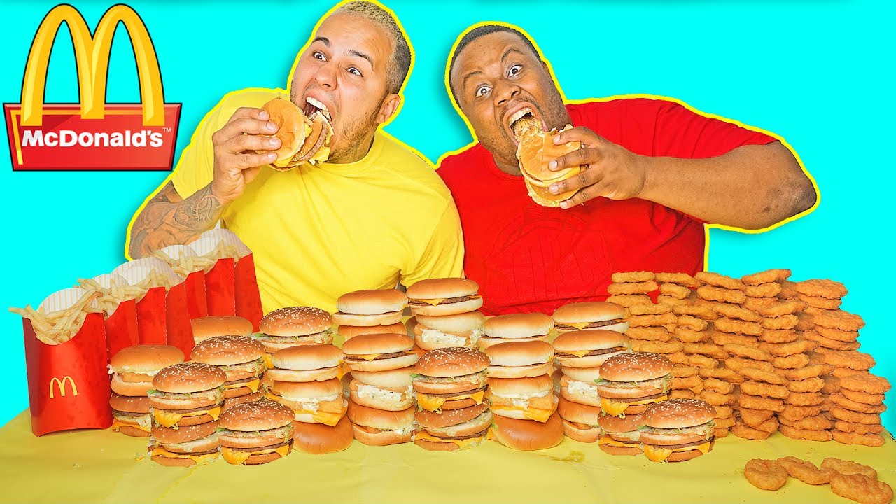 McDonald's FOOD CHALLENGE!!! 100,000 CALORIES BIG MAC CHALLENGE ...