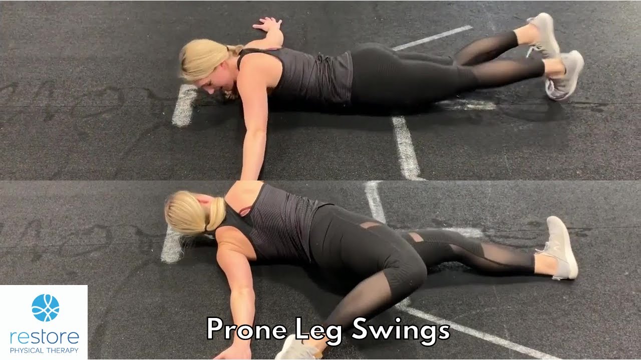 Prone Leg Swings - YouTube