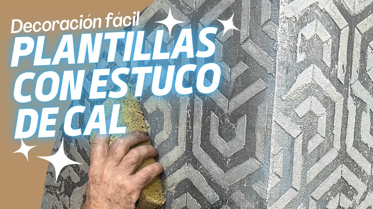 DECORACION FACIL , PLANTILLAS y estuco de CAL - YouTube