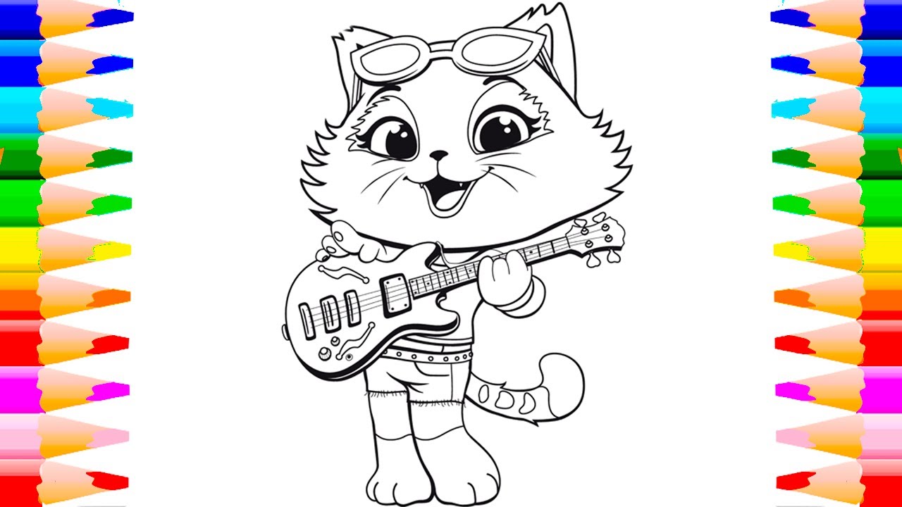 Kitty Painting & Coloring for Kids and Toddlers Compilation - YouTube