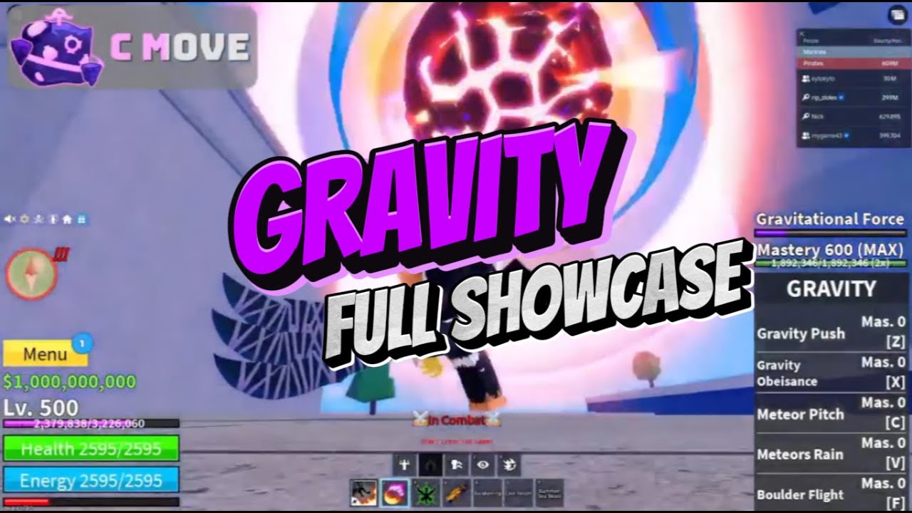 Blox Fruits Update NEW GRAVITY FRUIT FULL SHOWCASE - YouTube