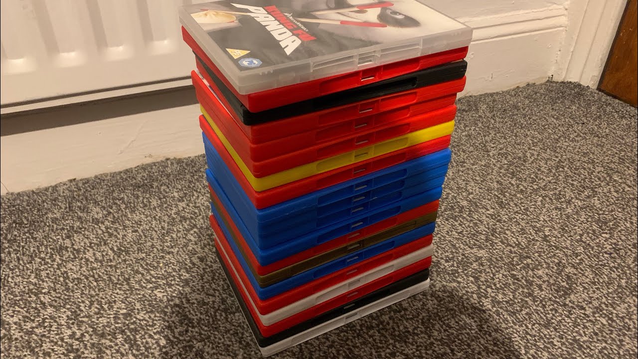 Closing 20 DVD Cases All At Once - YouTube