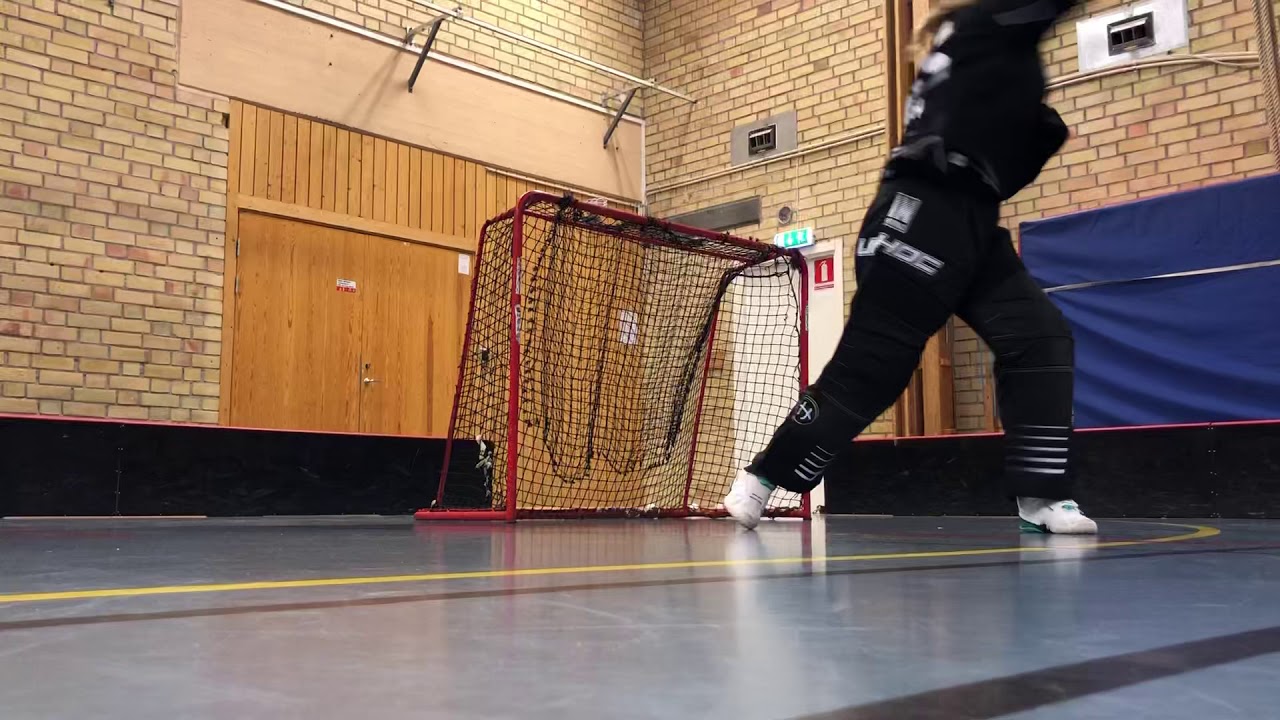 Great technique floorball goalietraining - YouTube