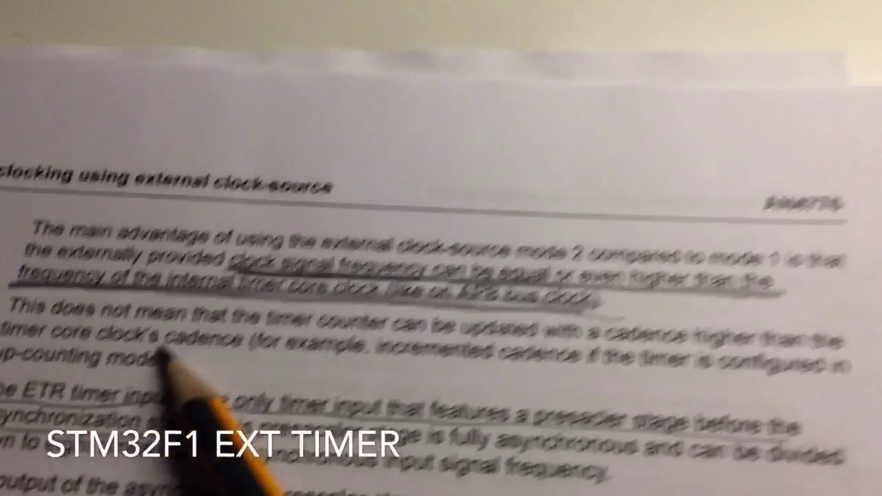 Stm32f1 ext2 timer at 100mhz - YouTube