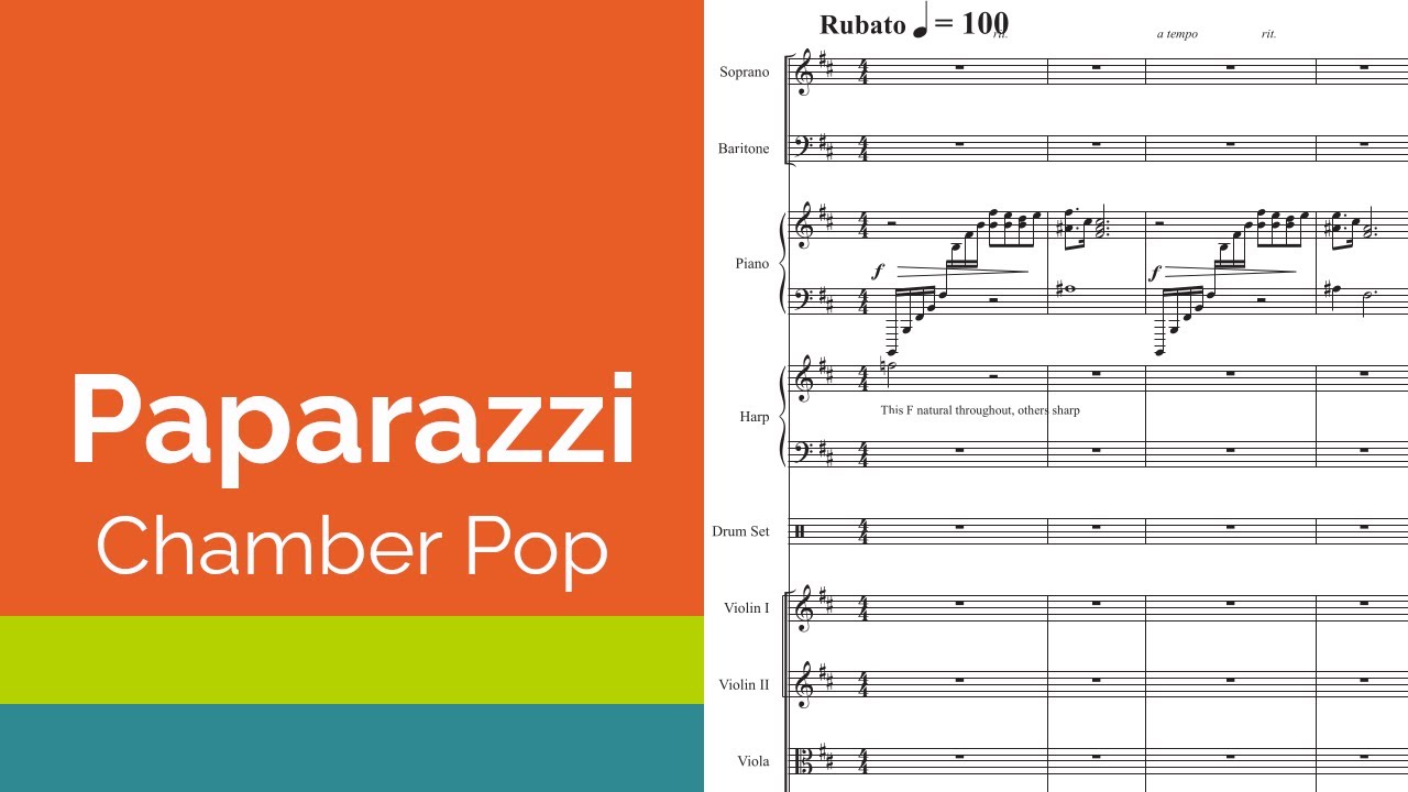 Paparazzi for Chamber Pop Ensemble Score Video - YouTube