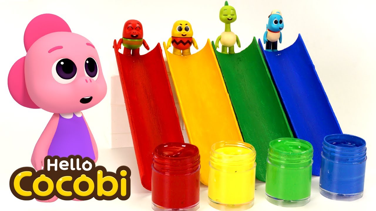 Learn Colors with Rainbow Slide | Videos For Kids | Hello Cocobi - YouTube