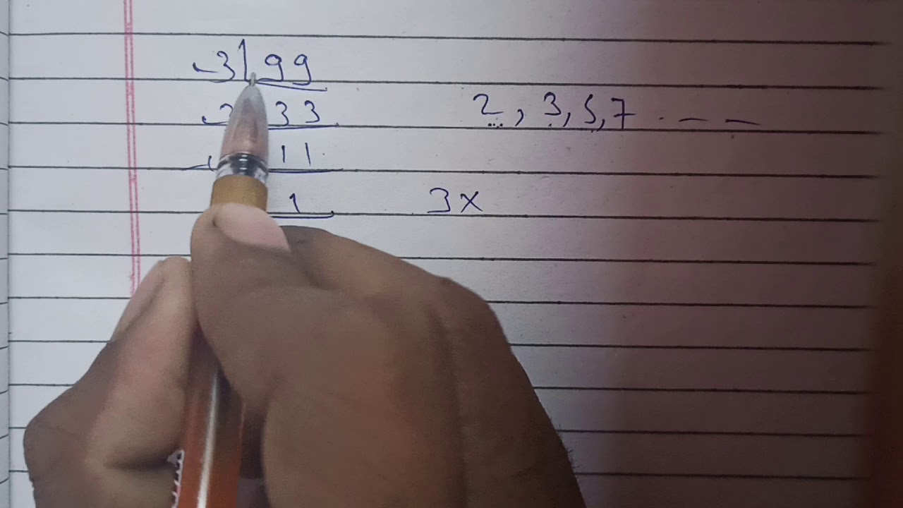 prime factors of 99 - YouTube