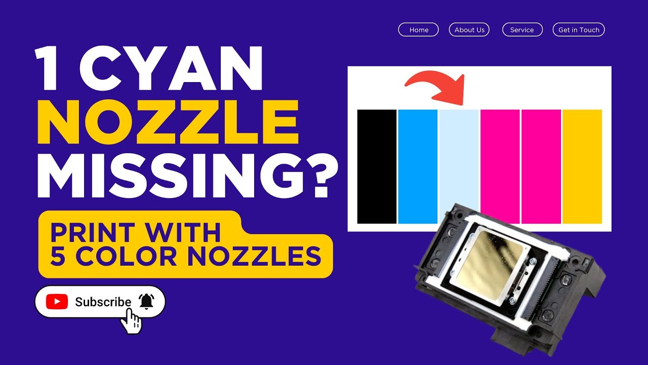 Cyan Nozzle Missing? How to Print with 5 Color Nozzles! - YouTube