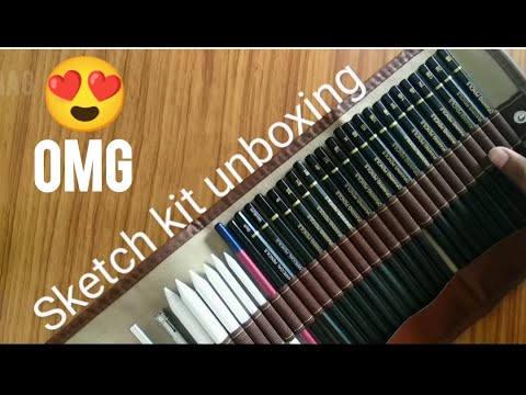 Art material unboxing 😍 | Sketch kit review ️ #unboxing #review - YouTube
