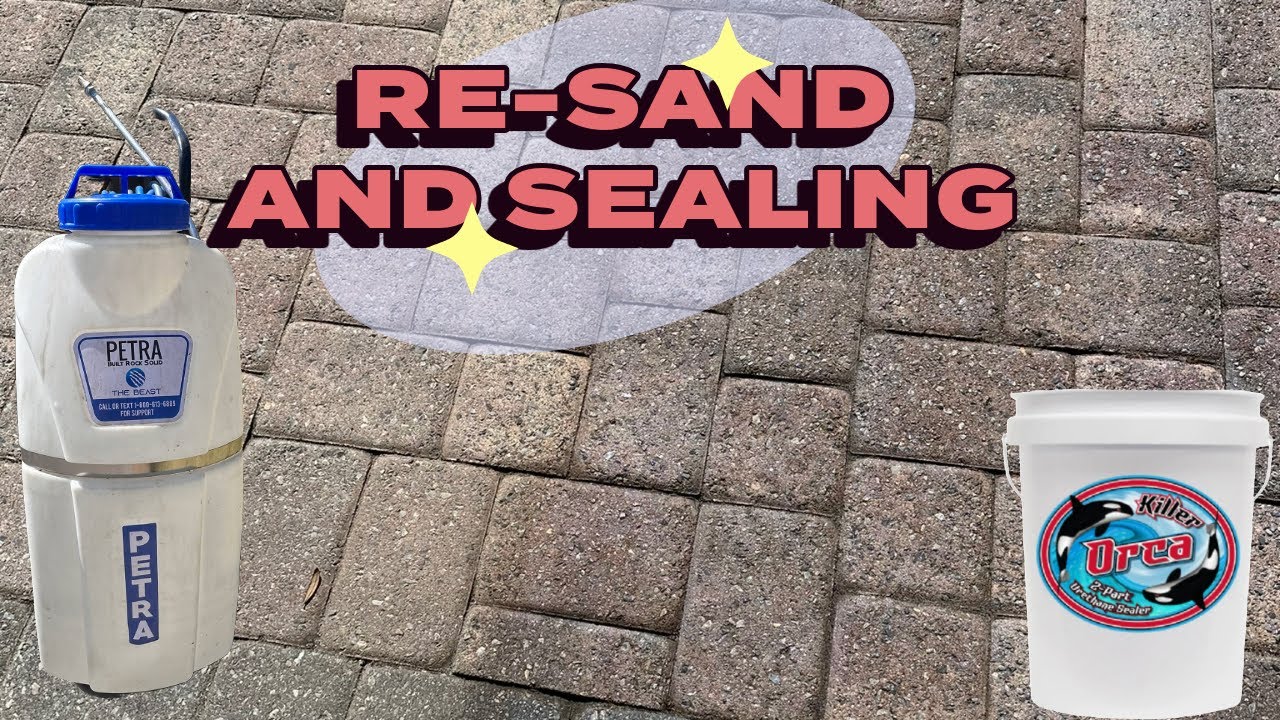 Step by step paver sealing process. - YouTube