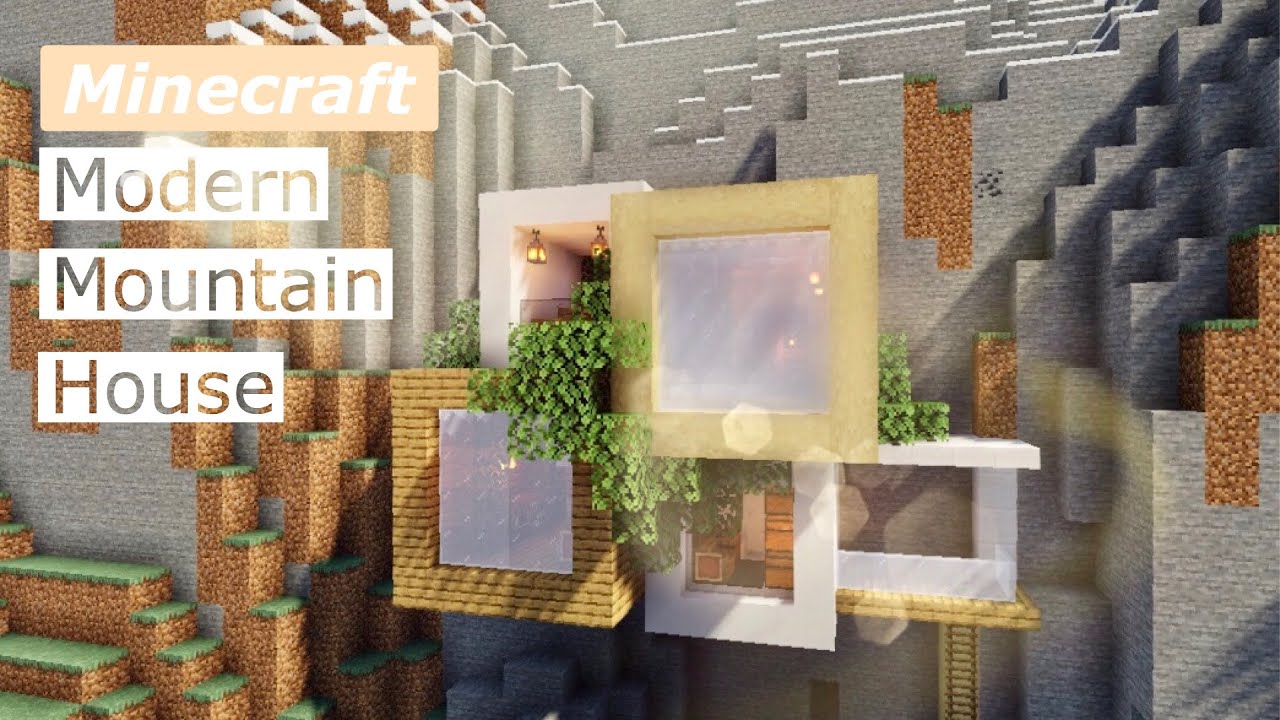 Minecraft: Modern Mountain House | Minecraft speedbuild - YouTube