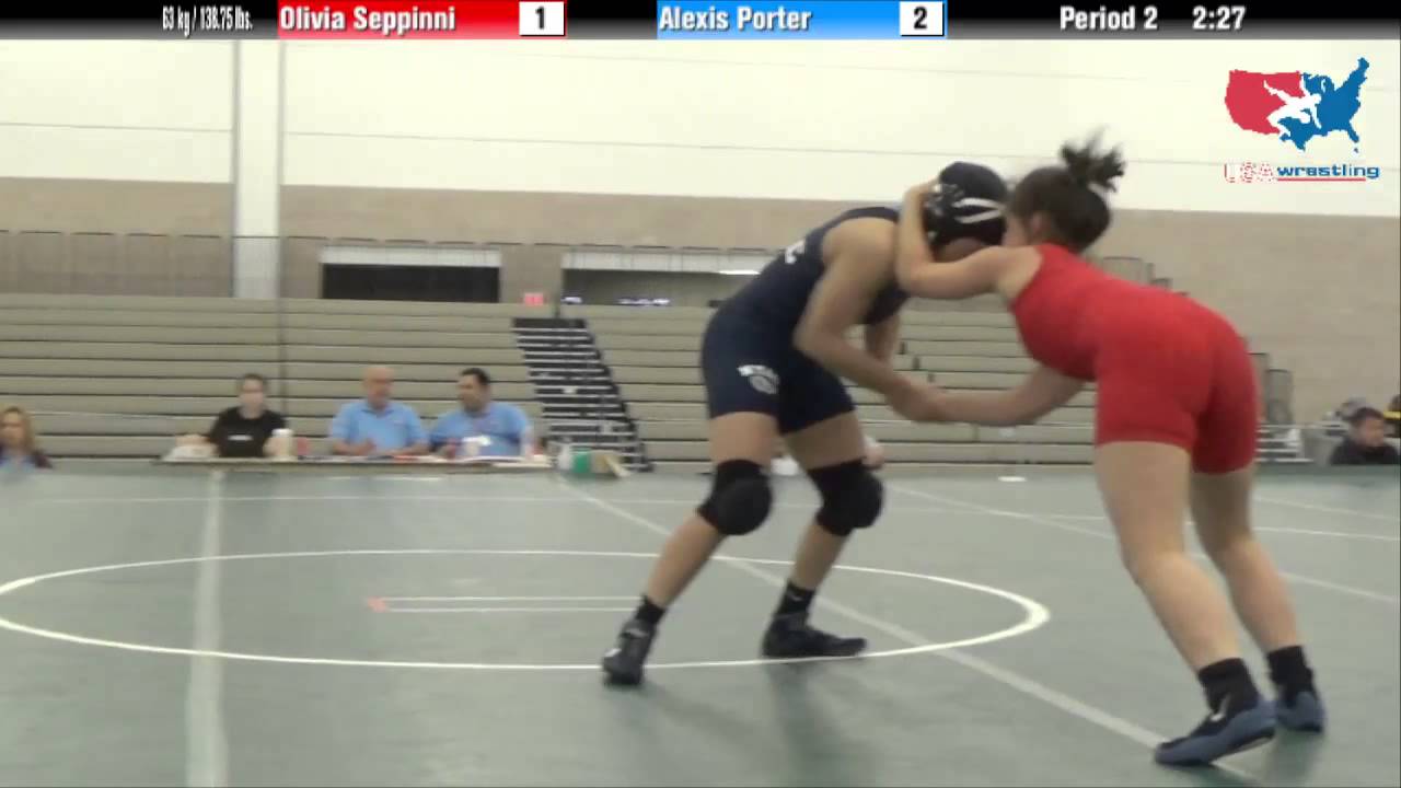 FILA Junior 63 kg / 138.75 lbs. - Olivia Seppinni vs. Alexis Porter ...