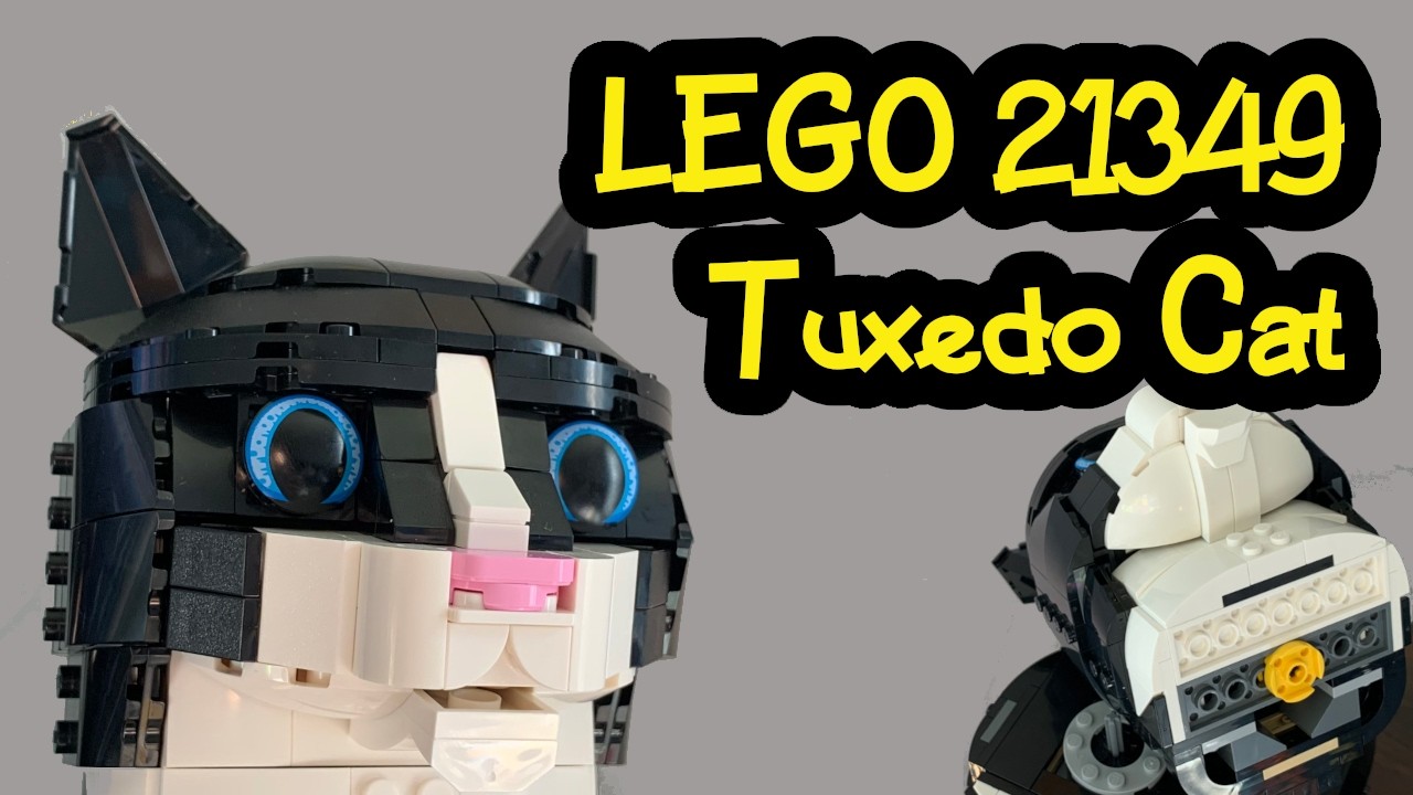LEGO Tuxedo Cat 21349 with purring sounds - YouTube