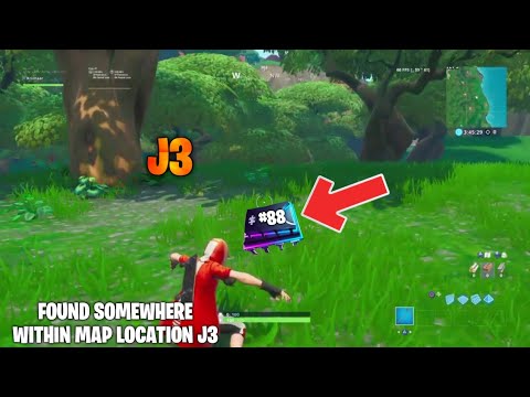 Fortnite Fortbyte #88 | FOUND SOMEWHERE WITHIN MAP LOCATION J3 - YouTube