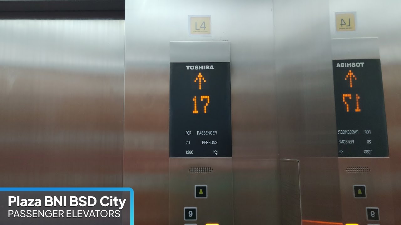 Toshiba Traction Elevators - Plaza BNI BSD, Tangerang - YouTube