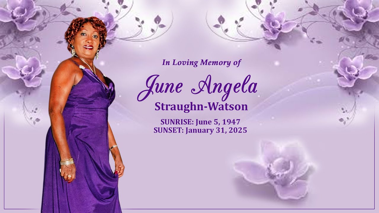 Celebrating The Life of June Angela Straughn-Watson - YouTube