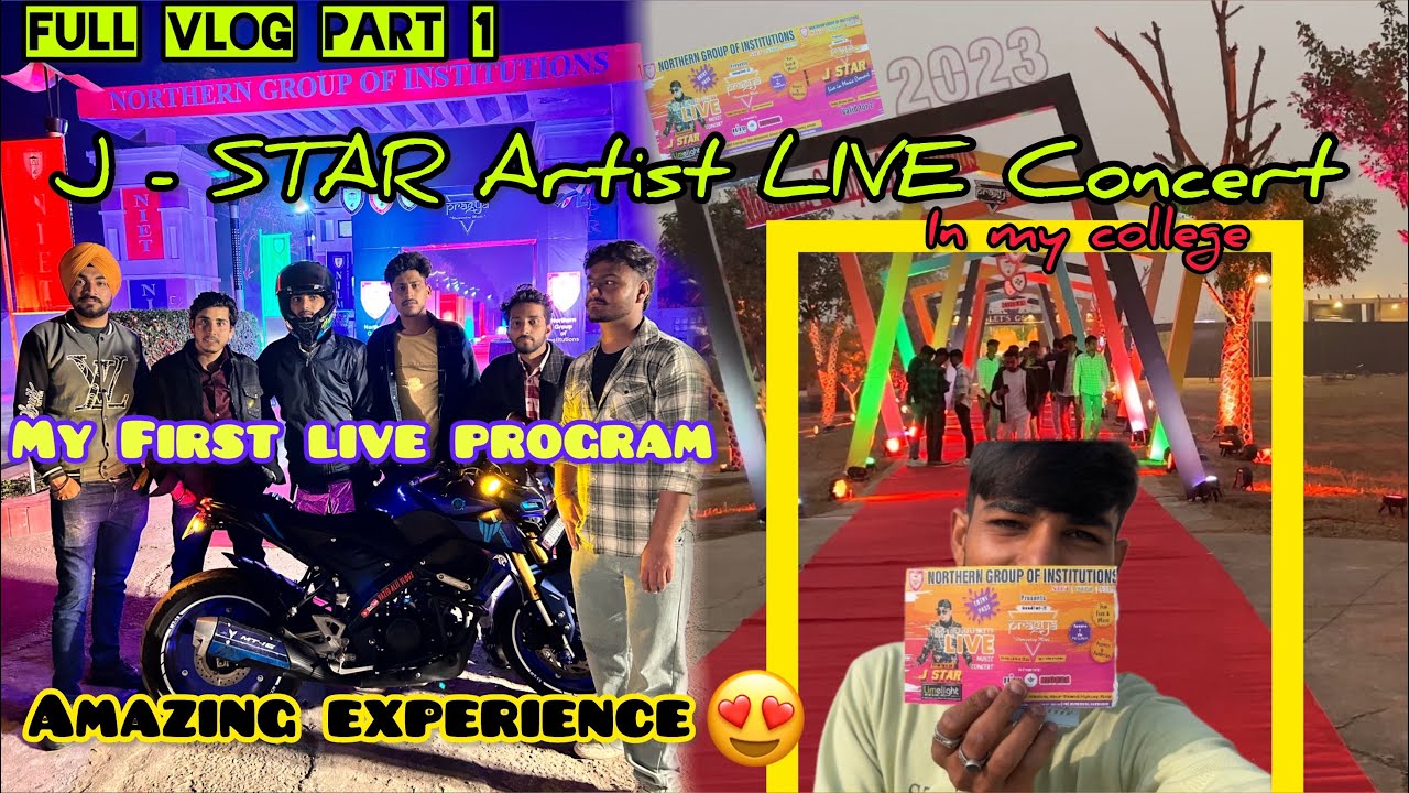 J-star singer 😱live concert in my college || full masti vlog part 1st ...