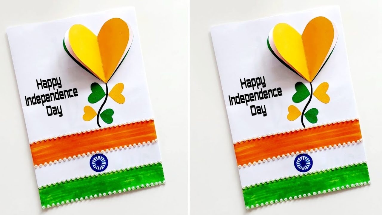 Beautiful Handmade Independence day card making idea/DIY How to make ...