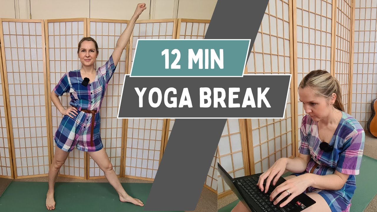 12 Min Yoga Break - Beat the Afternoon Slump - YouTube
