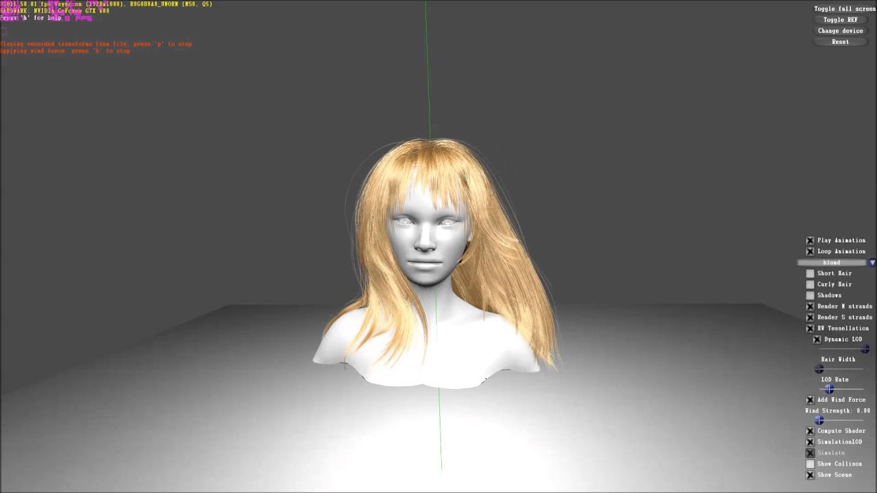 Nvidia hair demo - YouTube