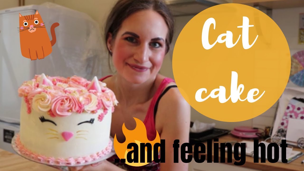 Cat cake and feeling hot..! - YouTube