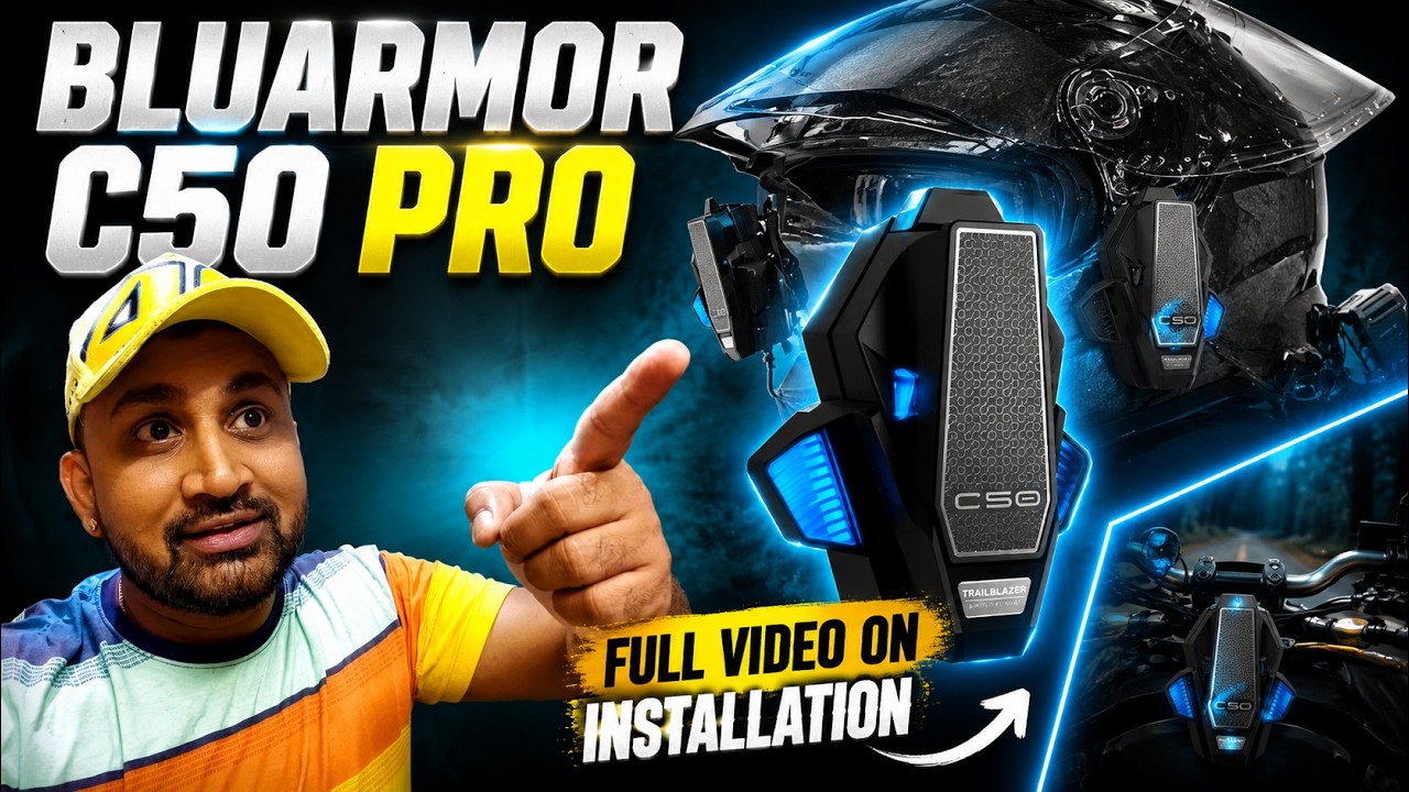 Bluarmor C50 Pro Installation | Helmet | Kannada | Intercom @BluArmor ...