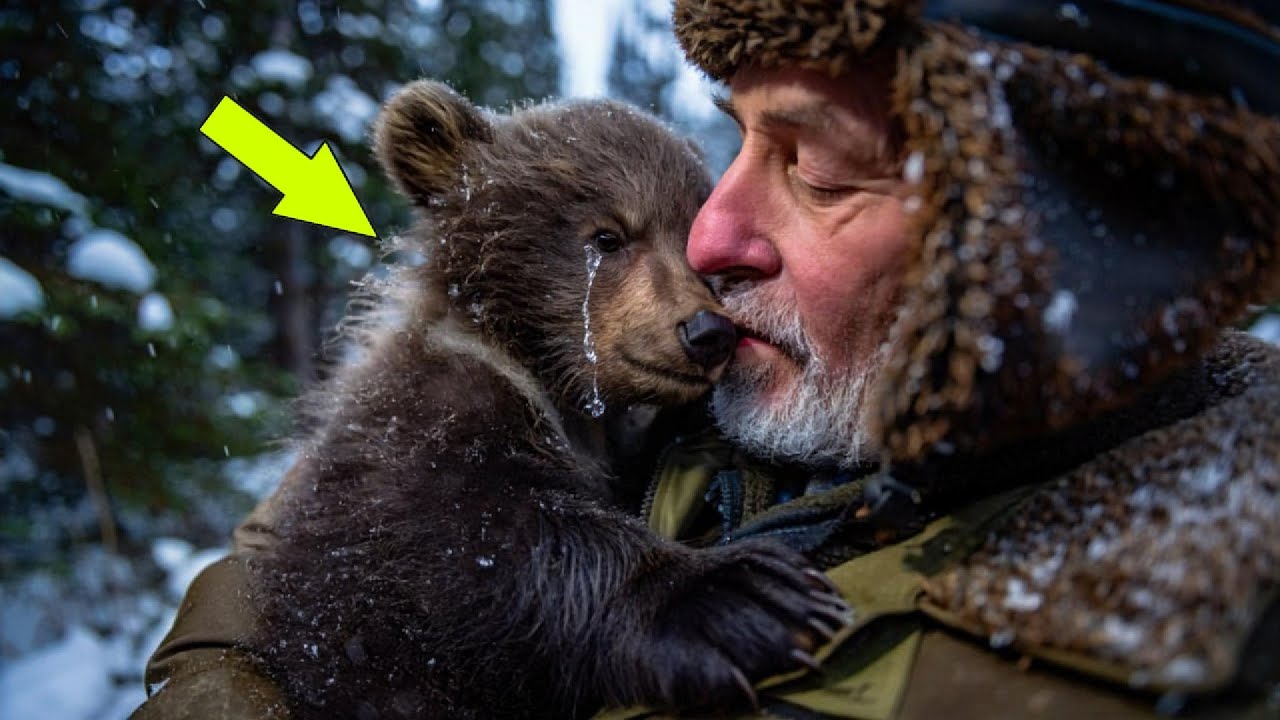 Crying Bear Cub Abandoned in Forest, But What Hunter Did Shocked! - YouTube