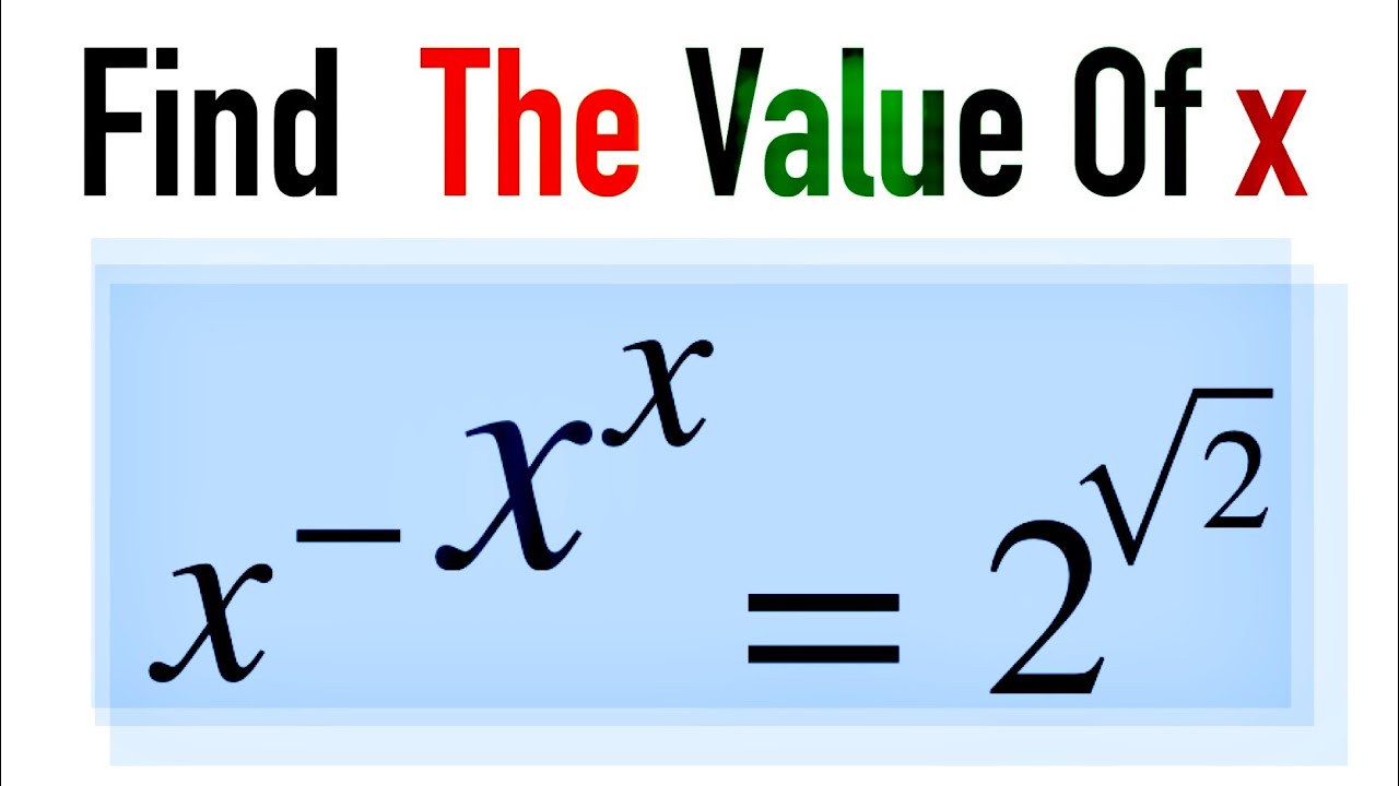 Find the value of x solution by @MindyourBRAIN1 interesting Question ...