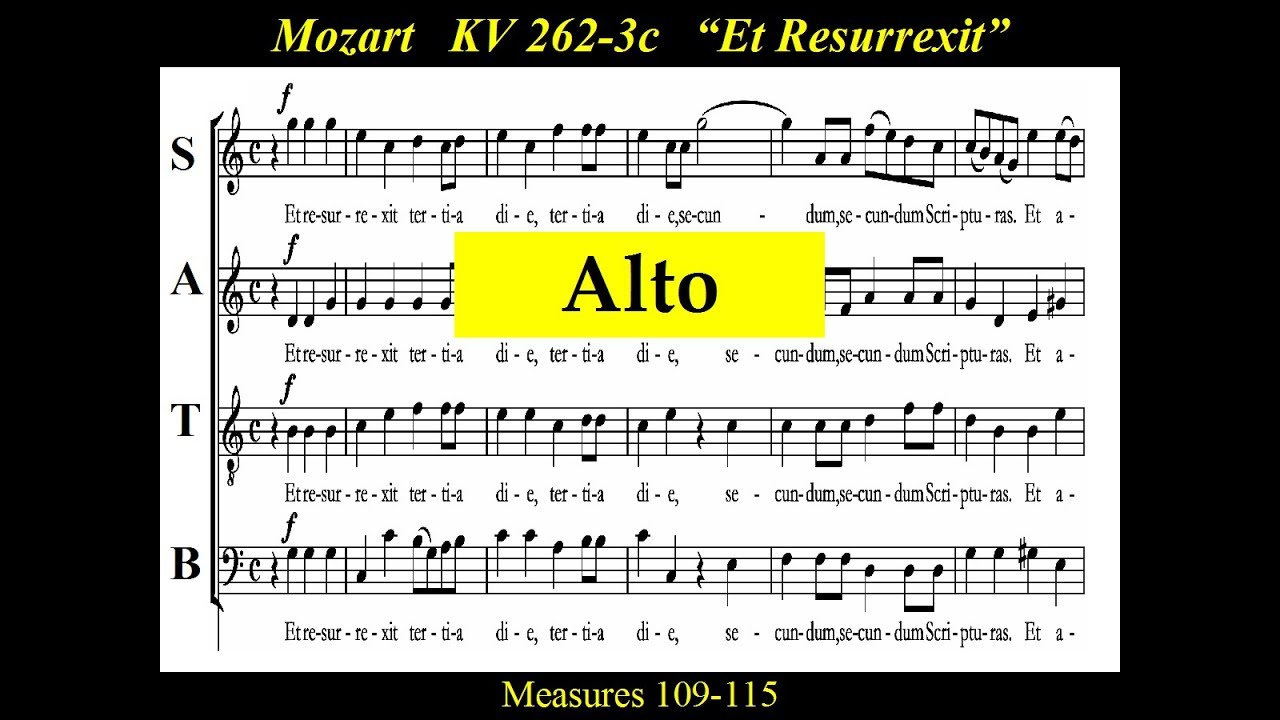 Mozart KV262-3C Alto - Credo - Et Resurrexit - Missa Longa - YouTube