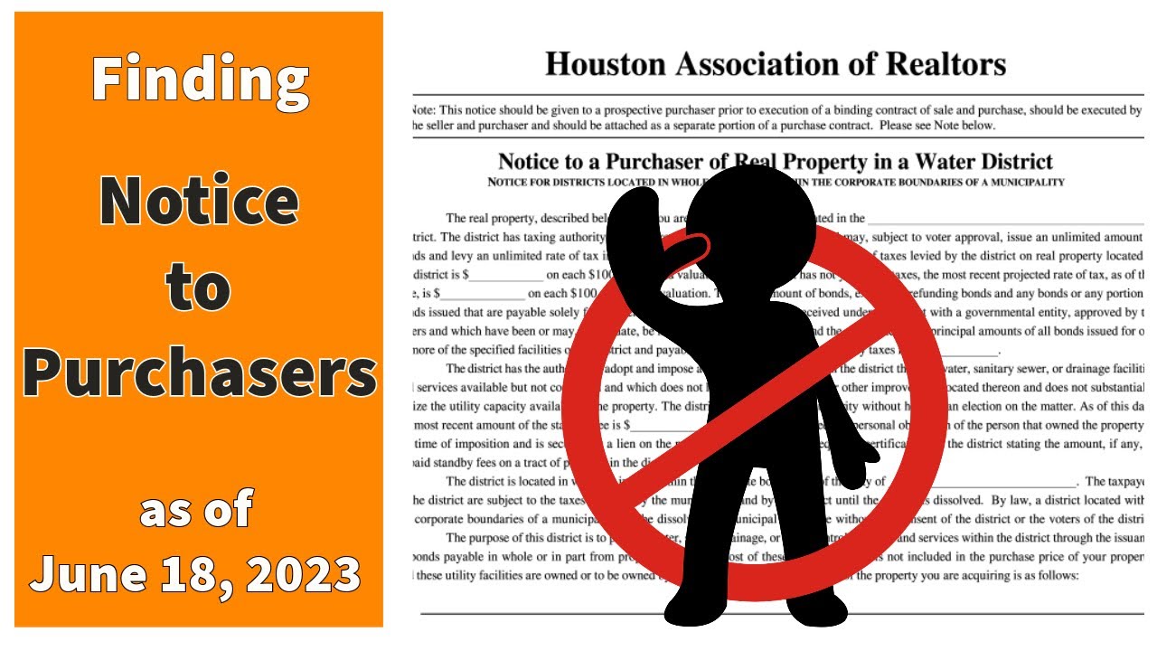 Easiest way to obtain 'Notice to Purchaser’ for Texas Water Districts ...