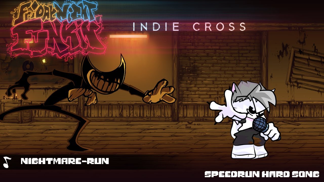 NIGHTMARE-RUN// Speedrun for hard song FNF - YouTube