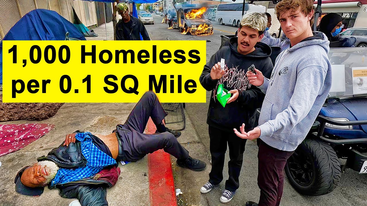 Inside Skid Row America’s Most Populated Homeless Area - YouTube