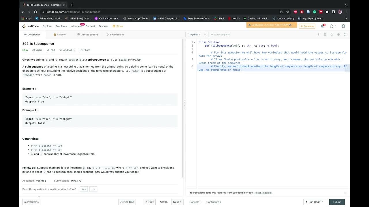 Validate Subsequence (Arrays) - YouTube