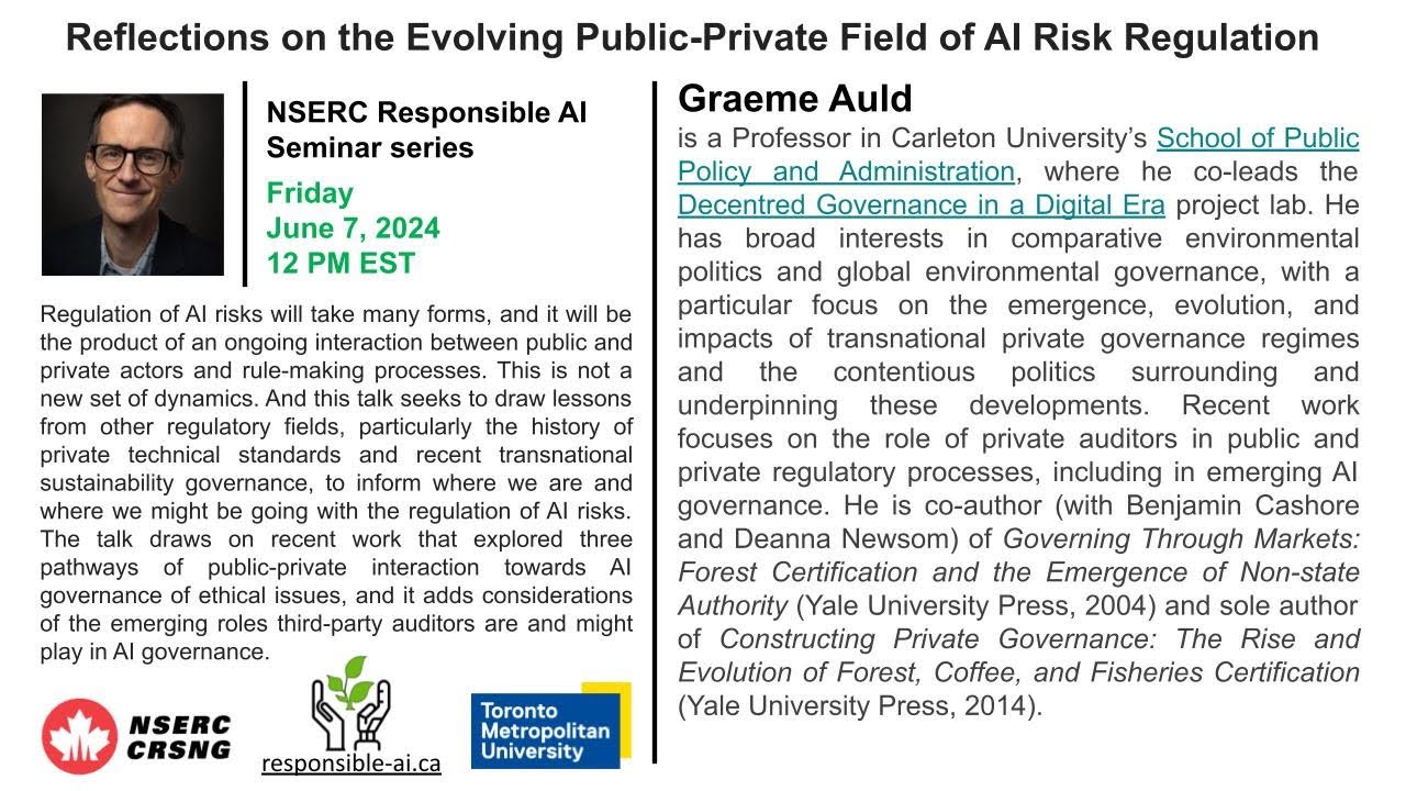 Graeme Auld - Reflections on the Evolving Public-Private Field of AI ...