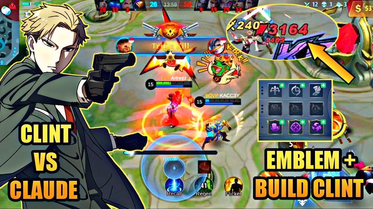 Gameplay Yang Biasa Aja - Build Emblem Clint Tersakit 2022 - Road To ...