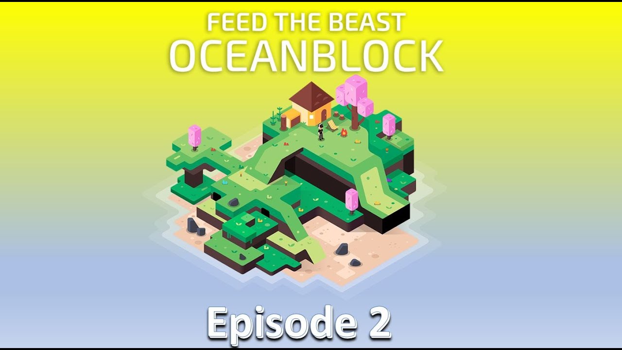 Ocean Block Ep 2 - Automated Resources already?? - YouTube