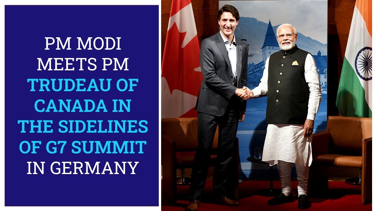 PM Modi meets PM Trudeau of Canada in the sidelines of G7 Summit in ...