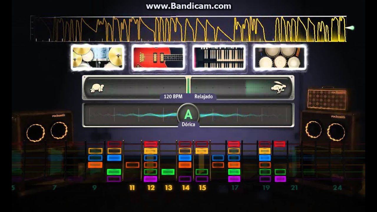 Rocksmith 2014 Session mode improvisation Dorian A major - YouTube