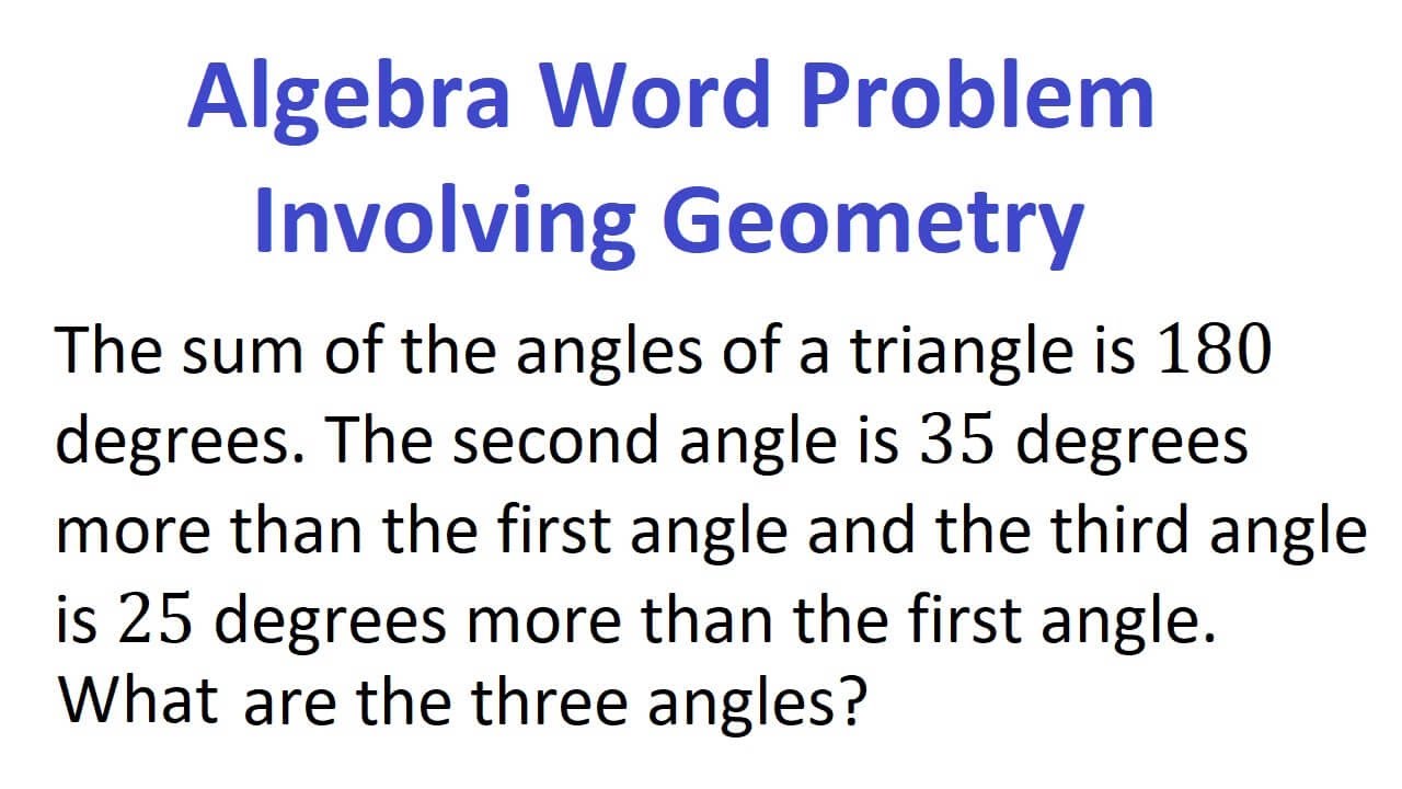 Algebra Word Problem Involving Geometry - YouTube