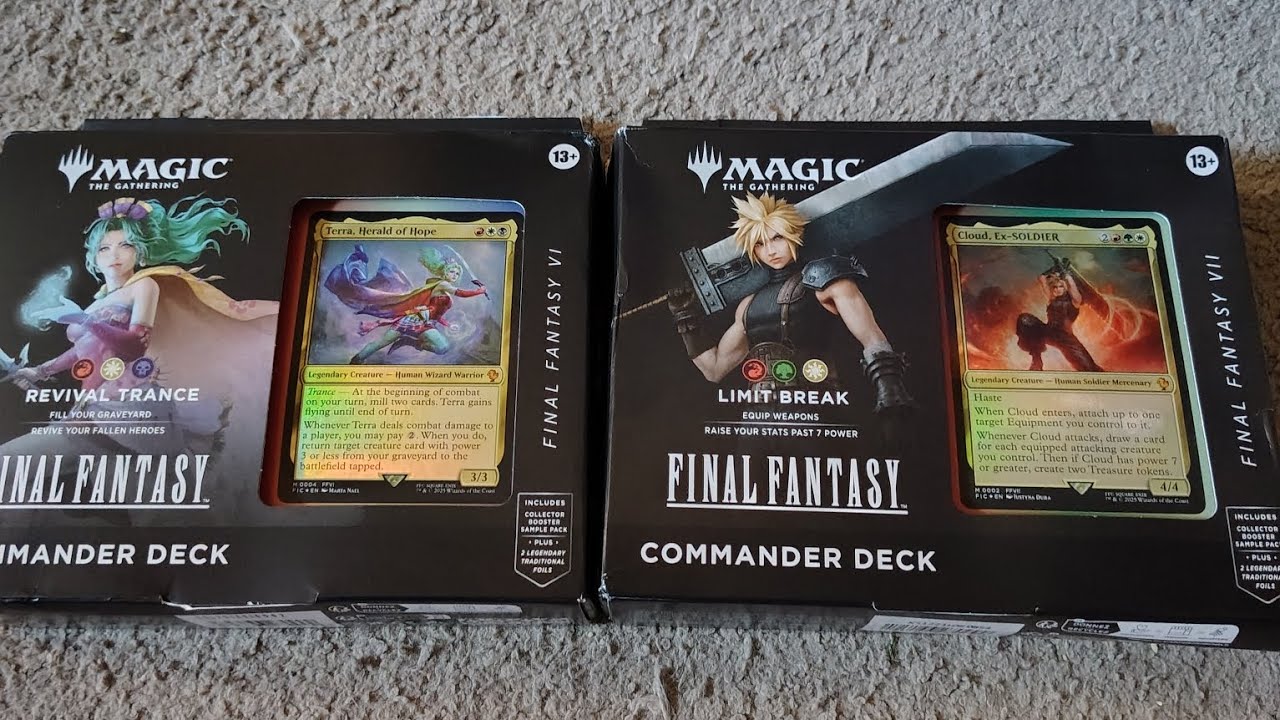MAGIC THE GATHERING X FINAL FANTASY (FF6 and FF7 Commander Decks) - YouTube