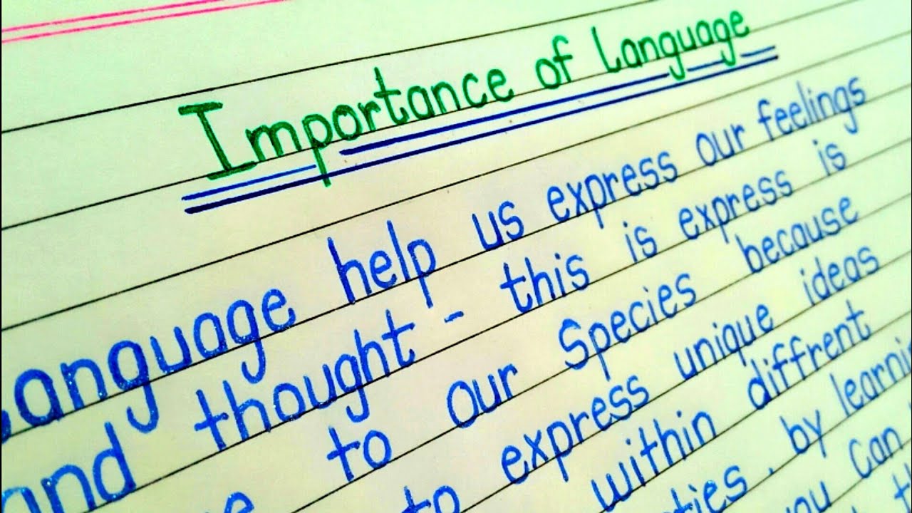 Importance of language // speech writing on importance of language in ...
