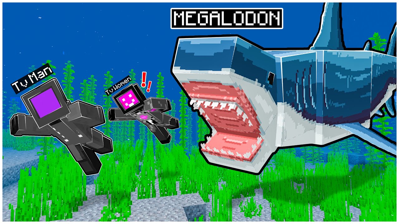 MEGALODON RAKSASA MENGERIKAN di MINECRAFT - YouTube
