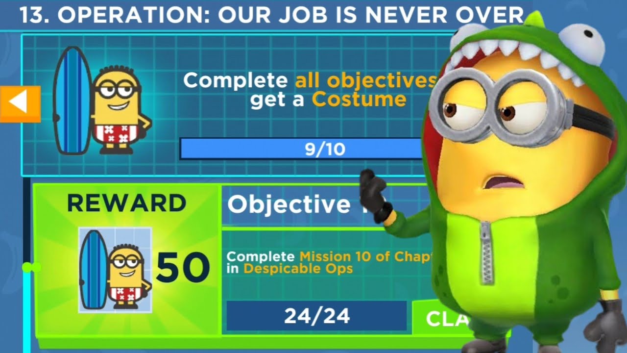 Minion Rush Operation 13: OUR JOB IS NEVER OVER Completed Dino minion ...